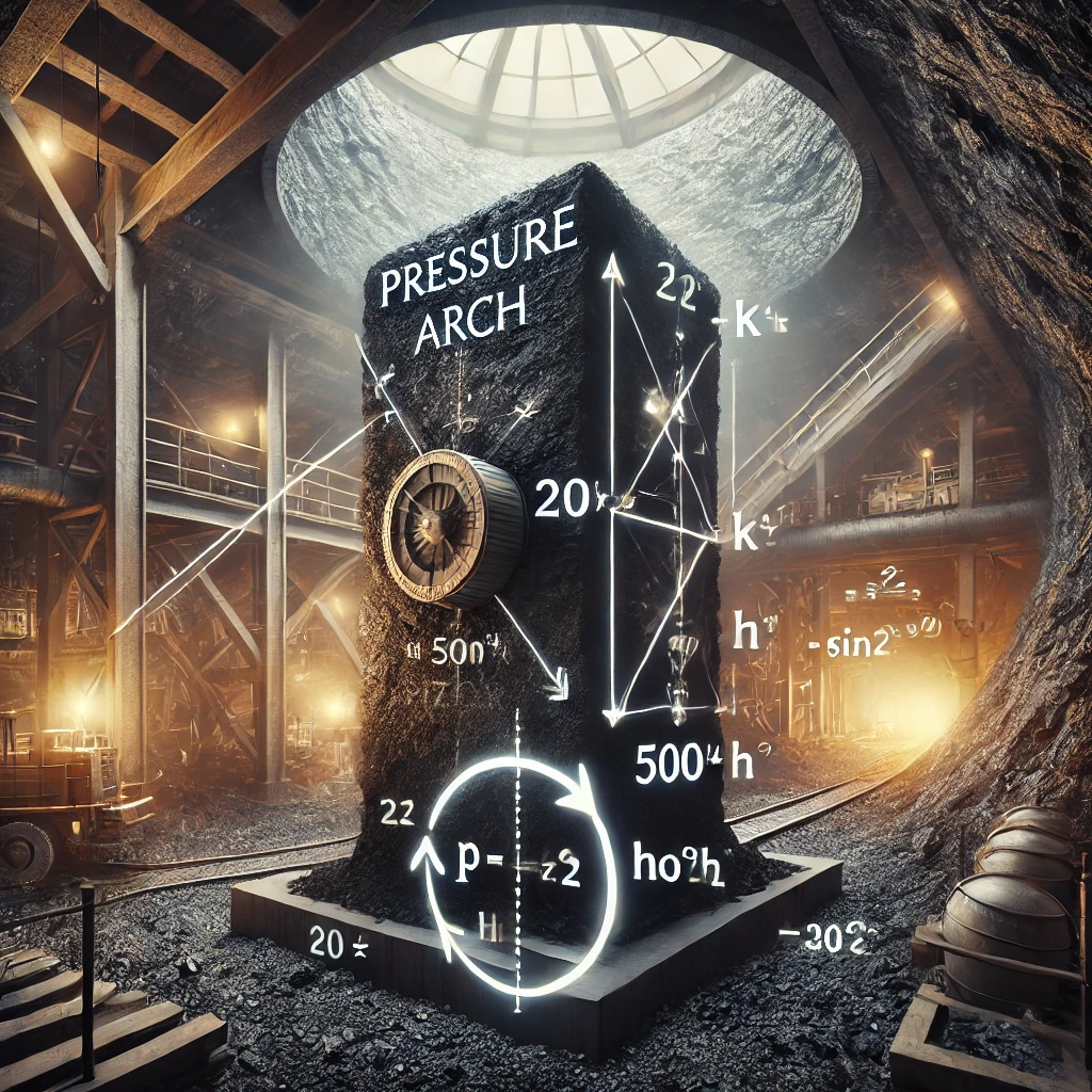 Coal pillar load calculation by pressure arch theory – Diwar-e Danish